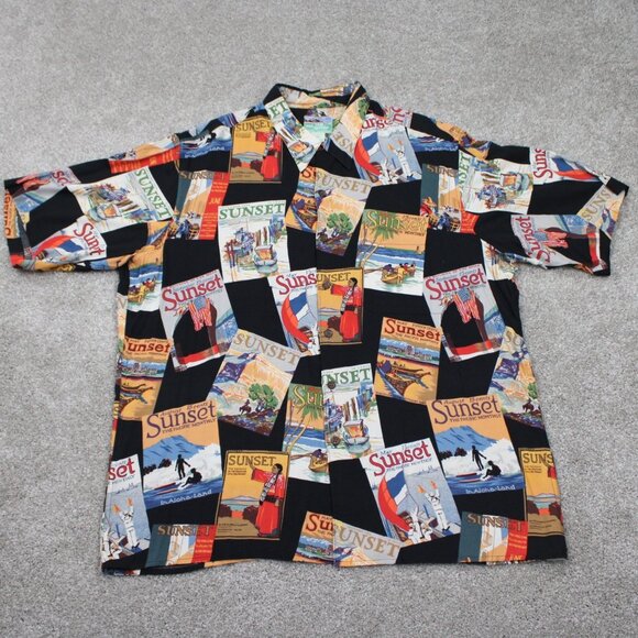 reyn spooner | Shirts | Reyn Spooner Hawaiian Shirt Mens Xl Black ...